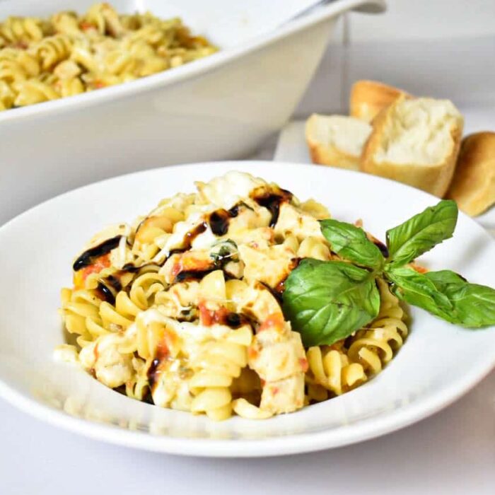 Chicken Caprese Pasta-Ninja Foodi Recipe - The Tasty Travelers