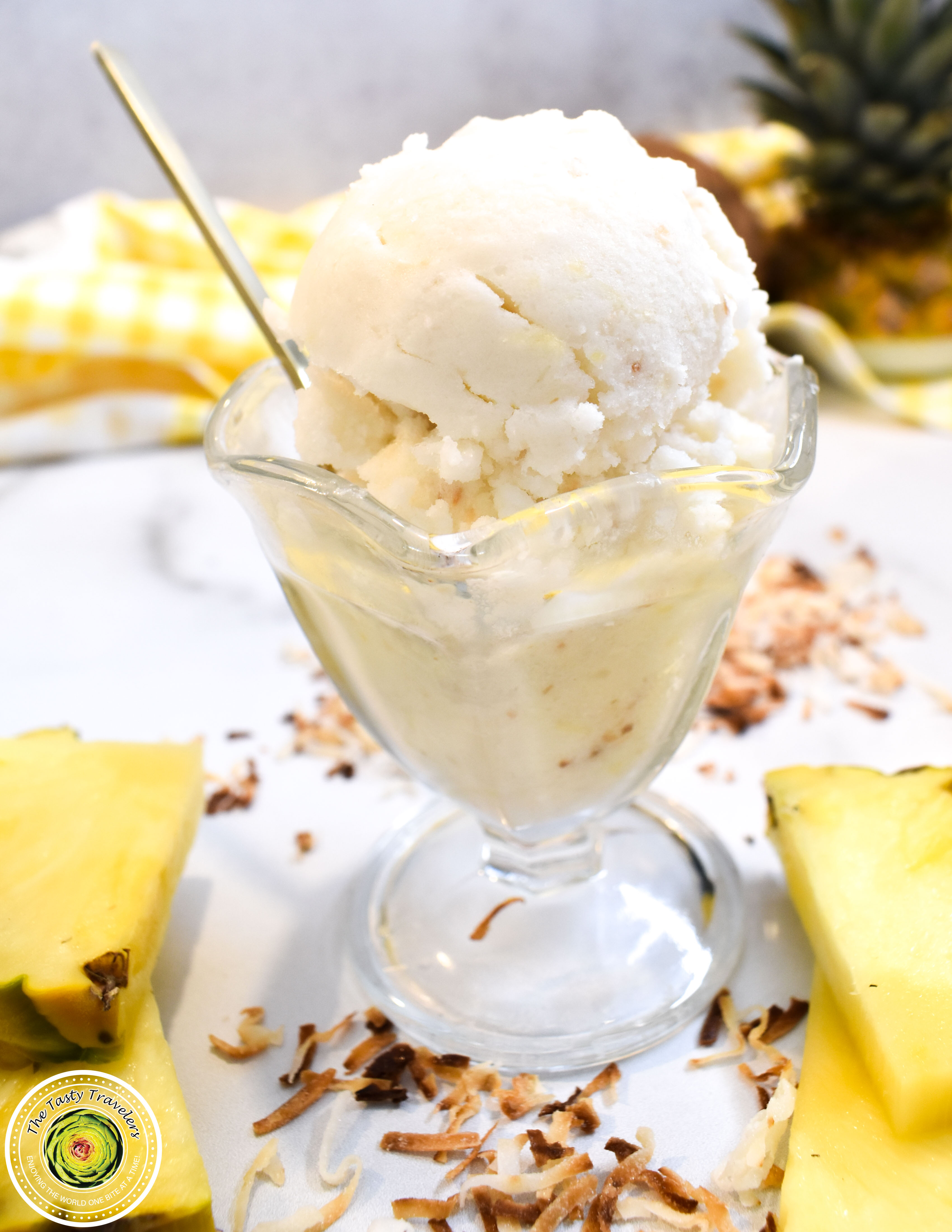 Ninja Creami Pina Colada Lite Ice Cream - The Tasty Travelers