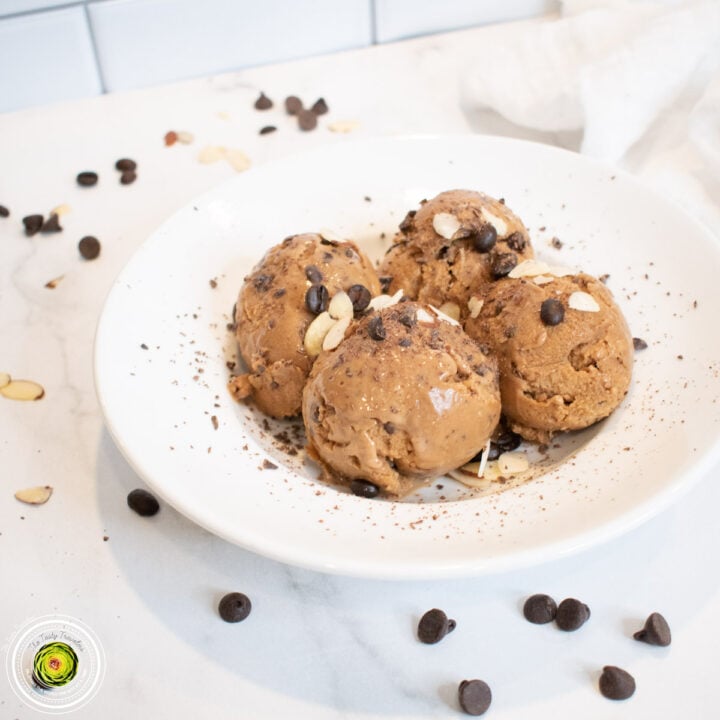 Ninja Creami Jamoca Almond Fudge Protein Ice Cream - The Tasty Travelers