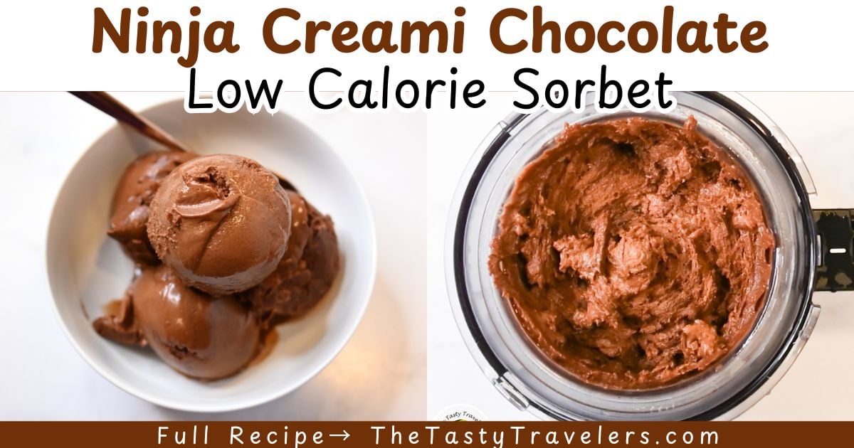 Ninja Creami Chocolate Sorbet-Low Calorie - The Tasty Travelers