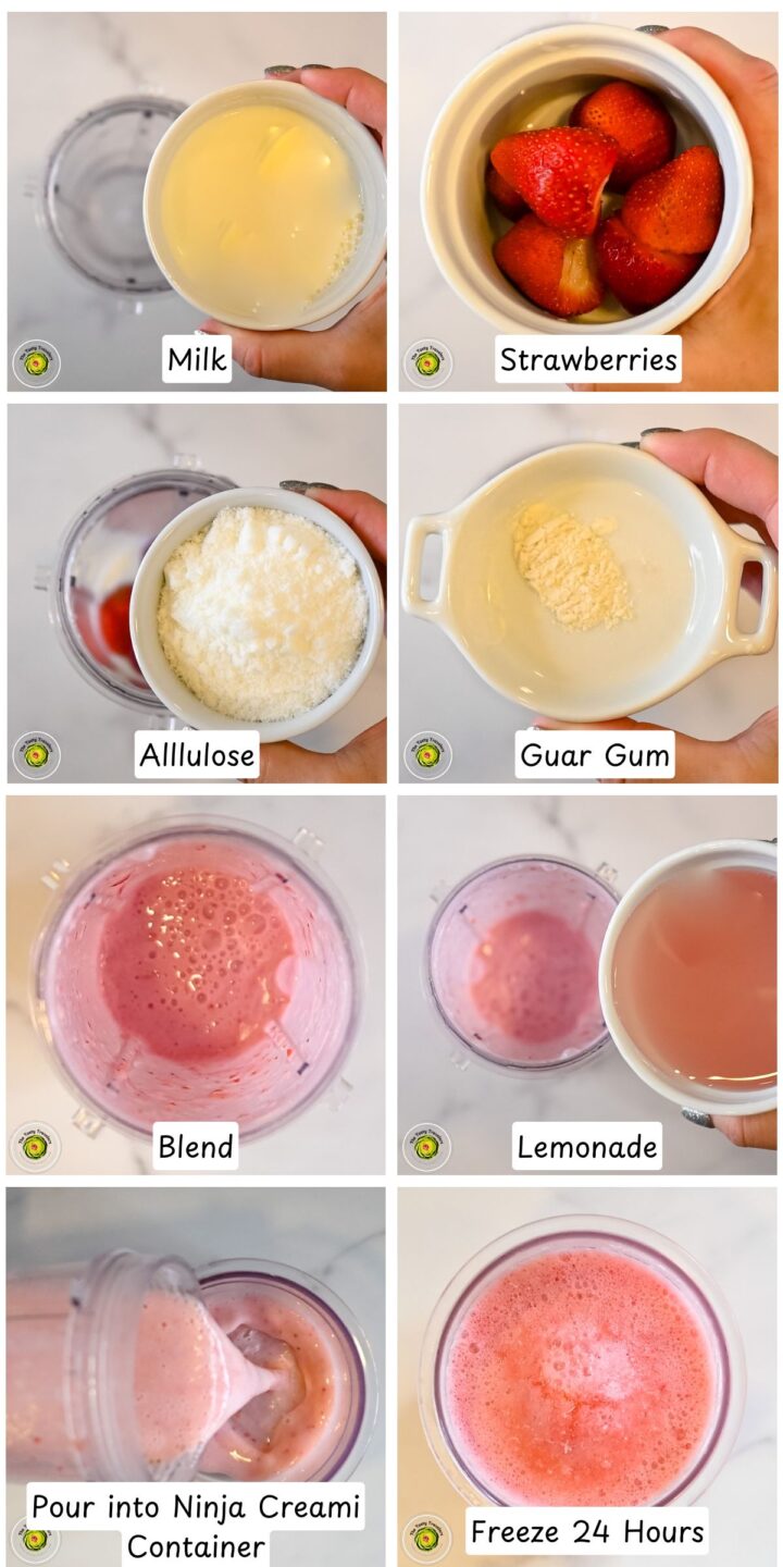 Ninja Creami Strawberry Lemonade Sherbet - The Tasty Travelers