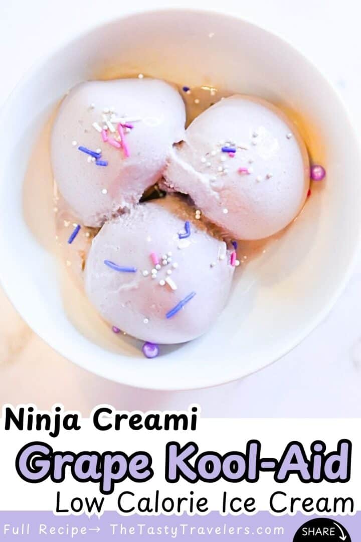 Ninja Creami Low Calorie Grape Kool-Aid Ice Cream - The Tasty Travelers
